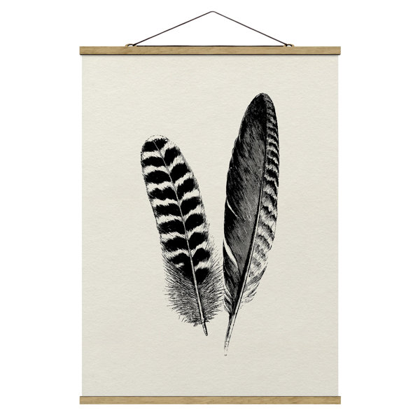 BohoLiving Stoffbild Two Feathers | Wayfair.de